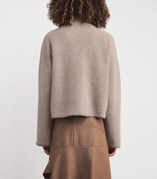 Fabiana Filippi Reversible Zip-Up Cardigan In Brown - 22% Off