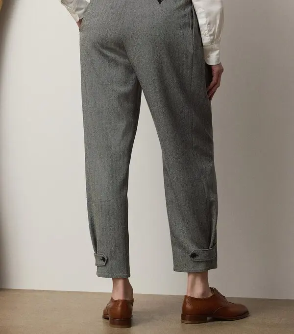 Ralph Lauren Wool-blend Herringbone Trousers