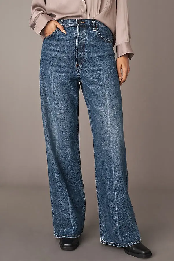 FRAME The Collegiate High-rise Wide-leg Jeans