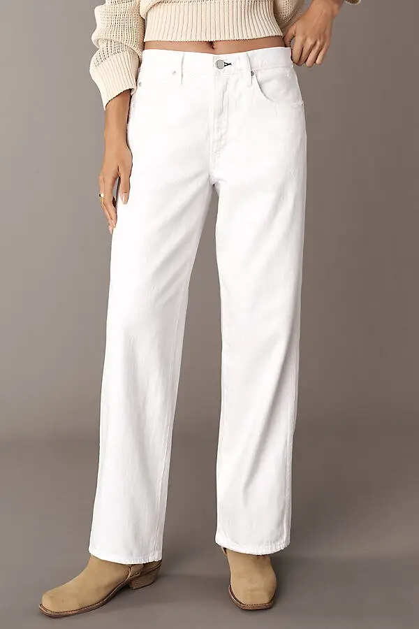 AMO Billie Mid-rise Straight-leg Jeans - Alabaster