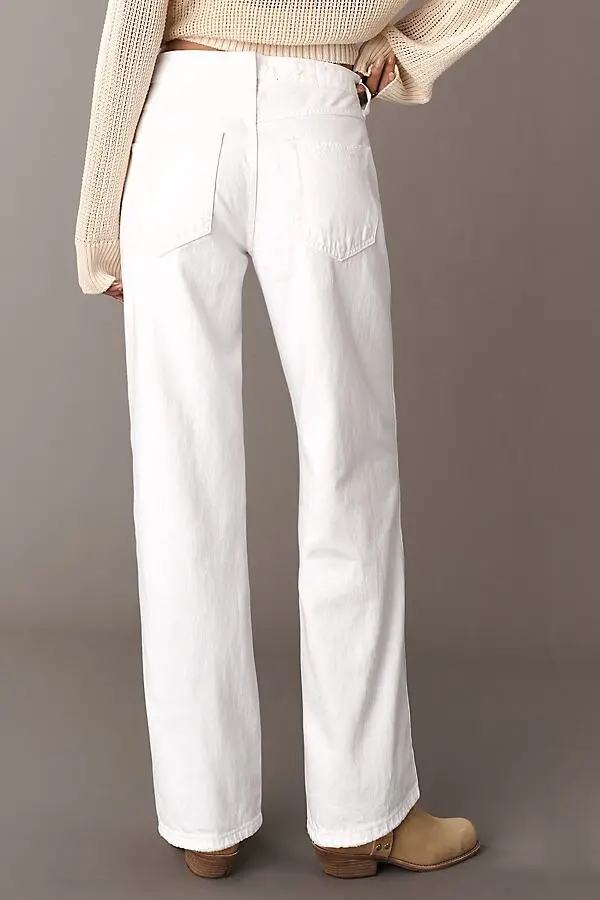 AMO Billie Mid-rise Straight-leg Jeans - Alabaster