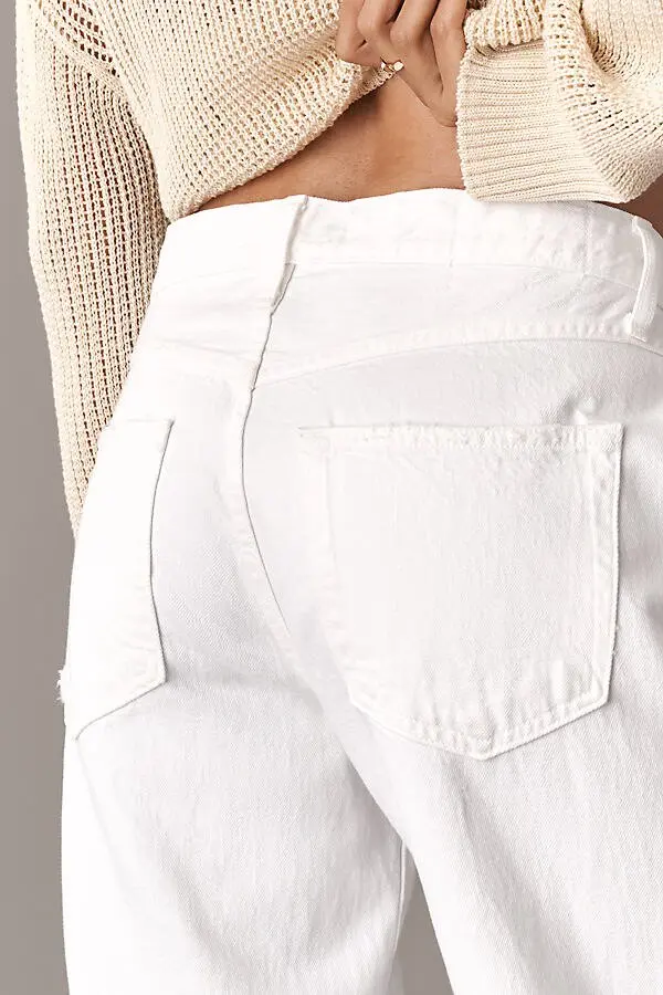 AMO Billie Mid-rise Straight-leg Jeans - Alabaster