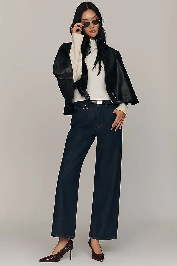 FRAME Le Slim Palazzo High-rise Crop Wide Leg Jeans - Rinse