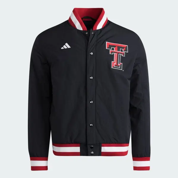 Adidas Texas Tech Red Raiders Coaches Dugout Jacket - Black