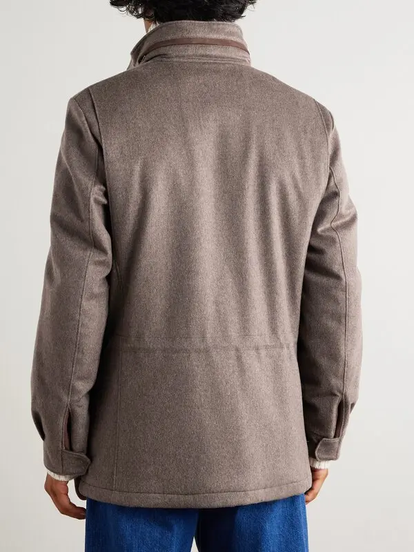 Loro Piana Traveller Padded Rain System® Cashmere Field Jacket - Brown