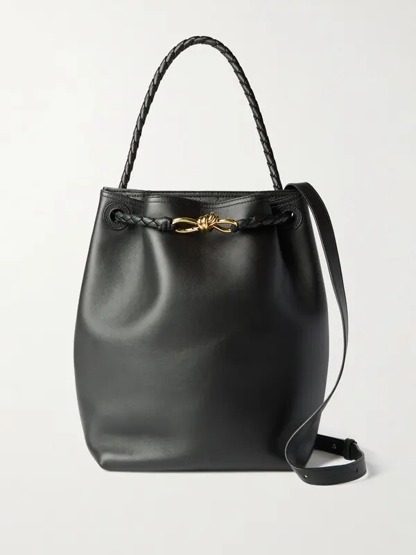 Bottega Veneta Andiamo Leather Bucket Bag - Black