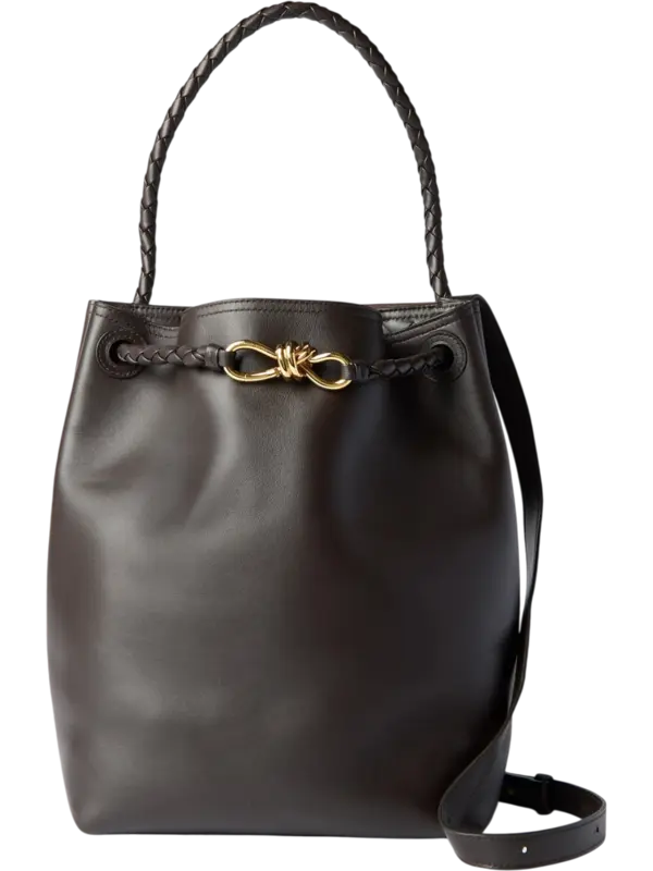 Bottega Veneta Andiamo Leather Bucket Bag - Brown
