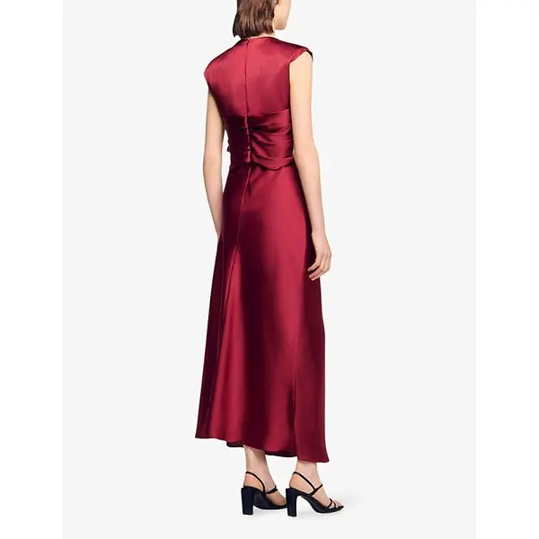 Sandro Satin Maxi Dress