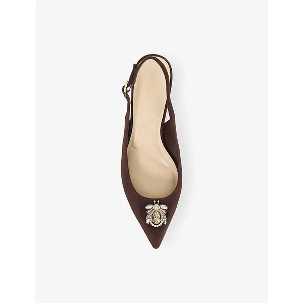 DUNE Suede Slingback Courts