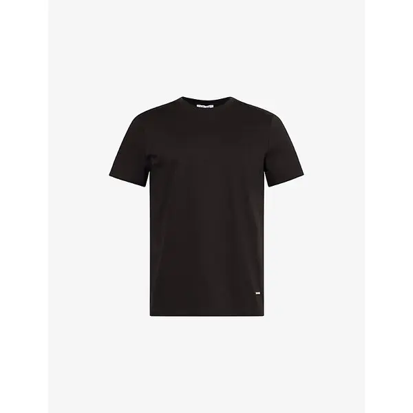 BELIER Mercerised Crewneck Cotton-jersey T-shirt - Black