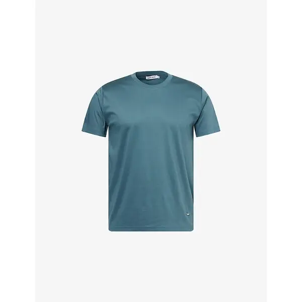 BELIER Mercerised Crewneck Cotton-jersey T-shirt - Petrol