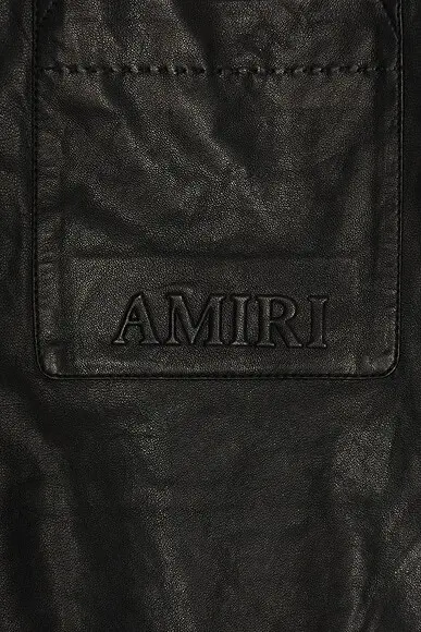 Amiri Lightweight Leather Camp Shirt