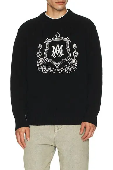 Amiri Ma Crest Crewneck Sweater