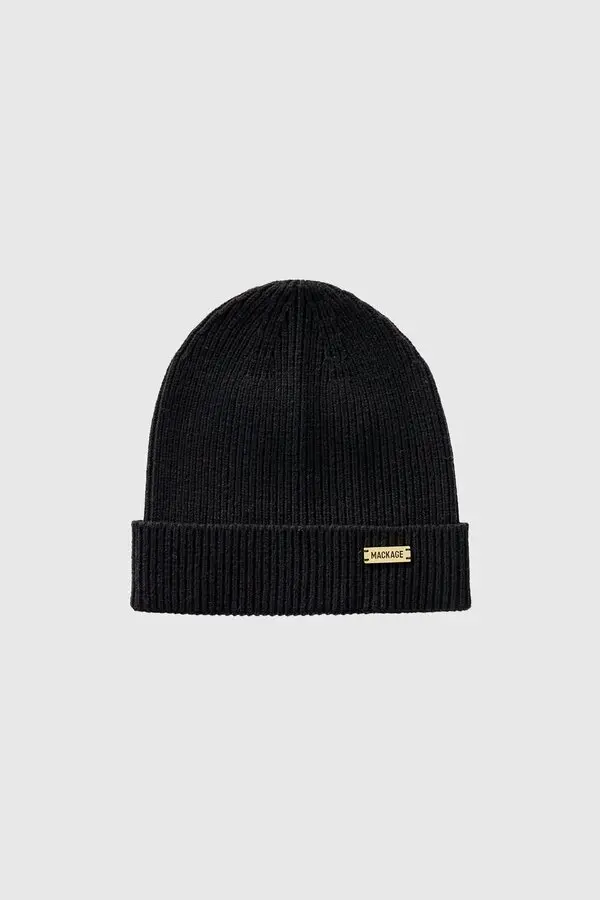 Mackage Dawson Rib Knit Beanie - Black