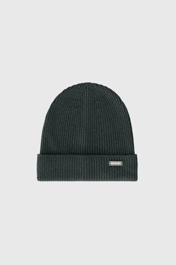 Mackage Dawson Rib Knit Beanie - Evergreen