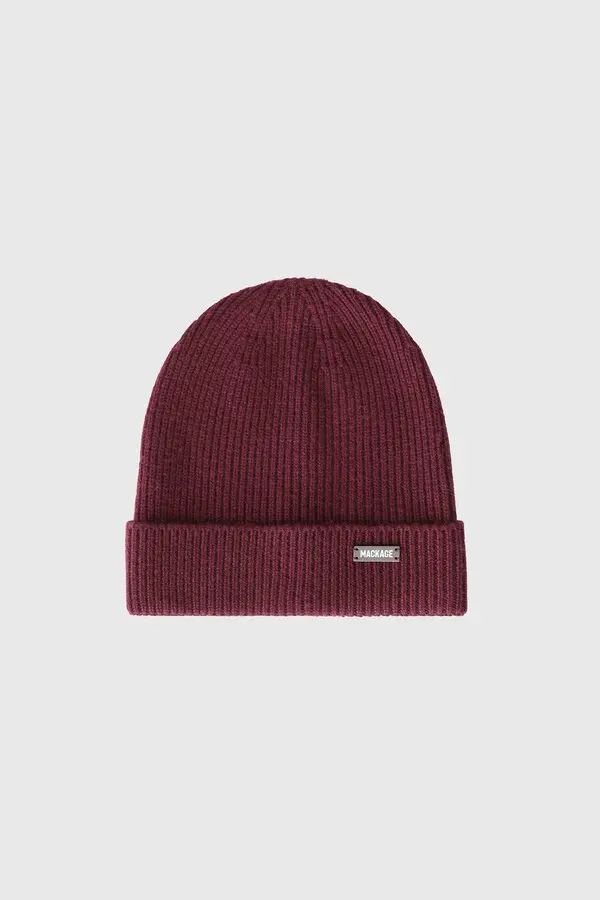 Mackage Dawson Rib Knit Beanie - Garnet