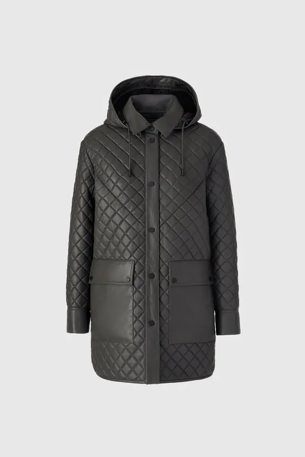 Mackage Litzy Quilted Leather Jacket - Carbon