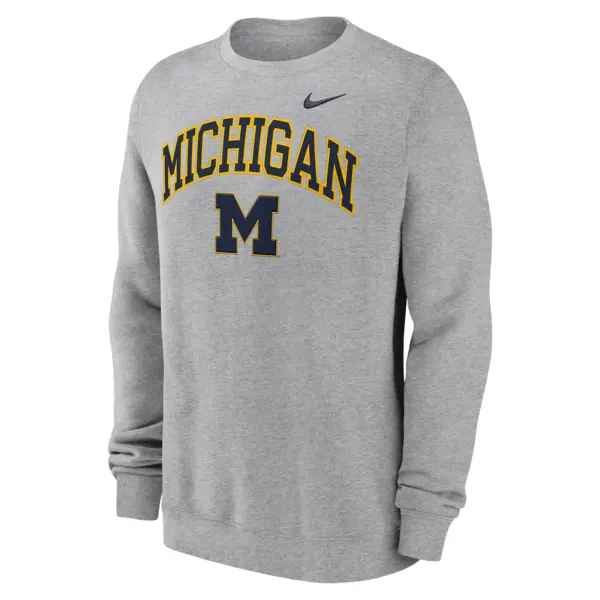 Nike Michigan Arch College Pullover Crew - Grey