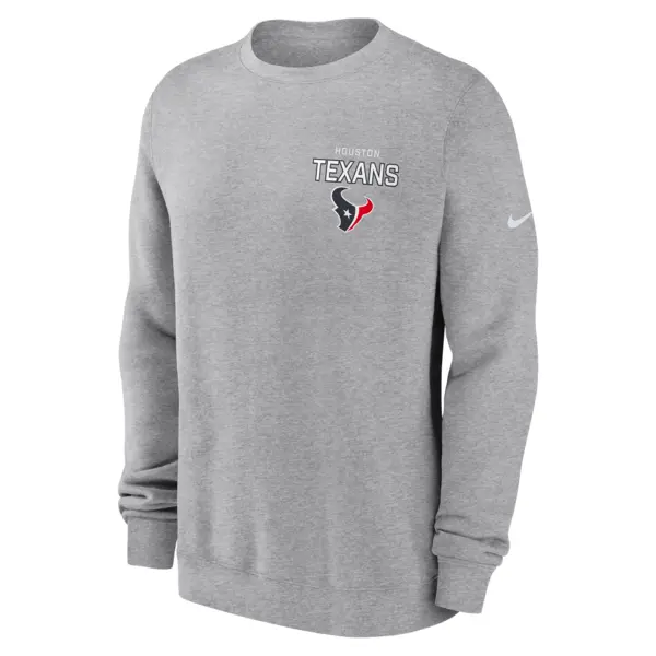 Nike Houston Texans Nfl Pullover Crew - Grey