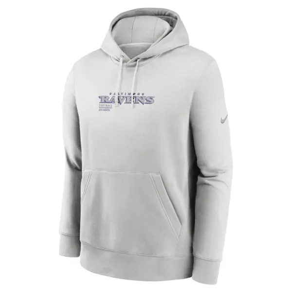 Nike Baltimore Ravens Slot Receiver Club Nfl Pullover Hoodie - Grey
