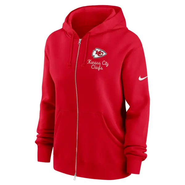 Nike Kansas City Chiefs Phoenix Rewind Nfl Full-zip Hoodie - Red