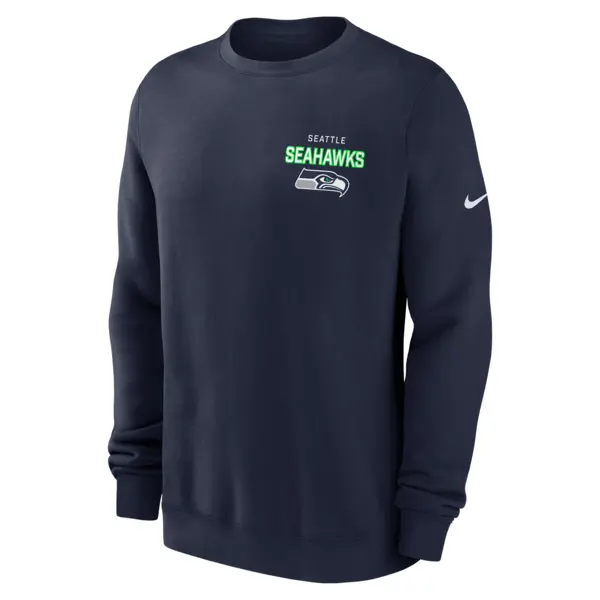 Nike Seattle Seahawks Nfl Pullover Crew - Blue