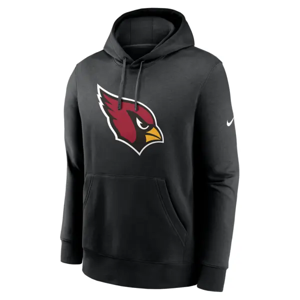 Nike Arizona Cardinals Club Logo Nfl Pullover Hoodie - Black