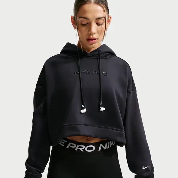 Nike Pro Therma-fit Fleece Hoodie - Black