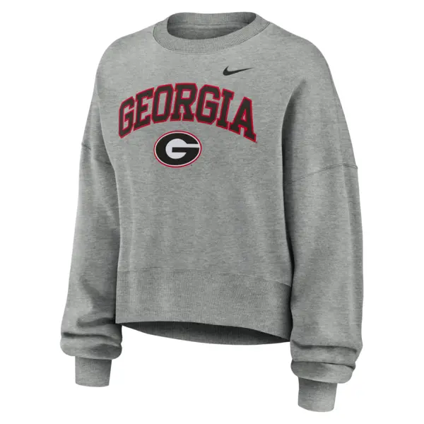 Nike Georgia Phoenix Arch College Pullover Crew - Grey