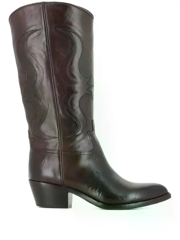 Sartore Leather-stitched Boots