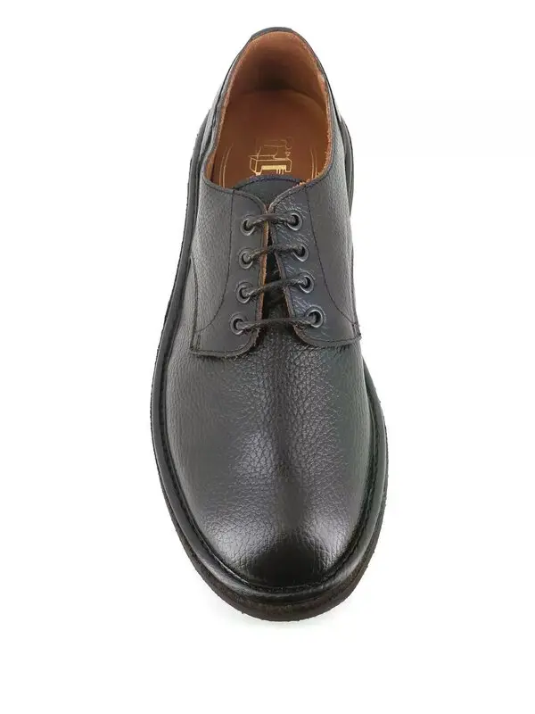 ALEXANDER HOTTO Textured Leather Derby Shoes - Black