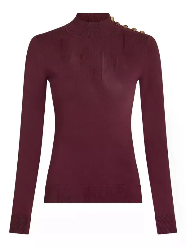 Karl Lagerfeld Knitted Mock Neck Top