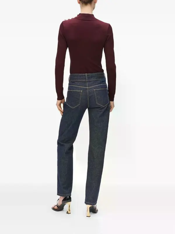 Karl Lagerfeld Knitted Mock Neck Top