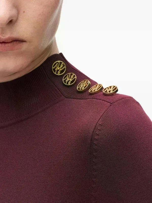 Karl Lagerfeld Knitted Mock Neck Top