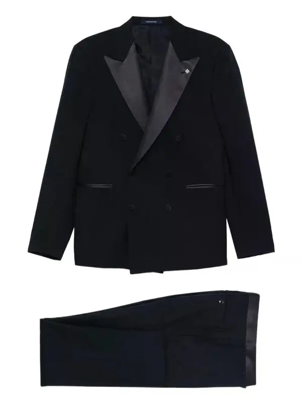 Tagliatore Double-breasted Peak-lapel Suit - Blue