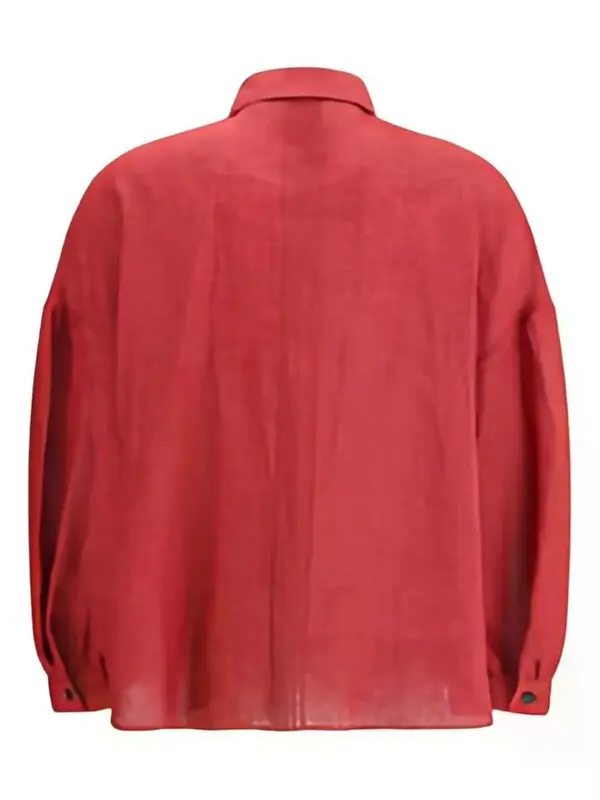 Kiton Pleated Front Linen Shirt
