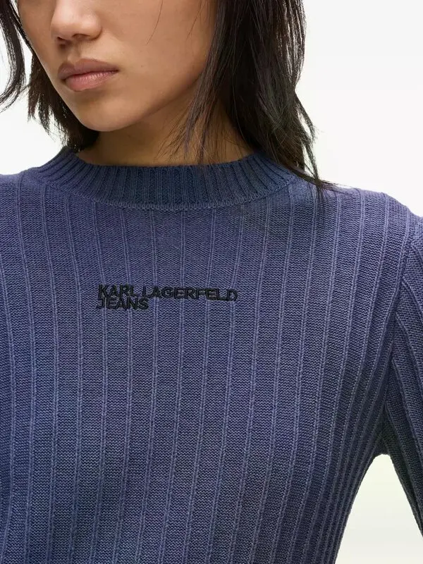 Karl Lagerfeld Ribbed High-neck Dress