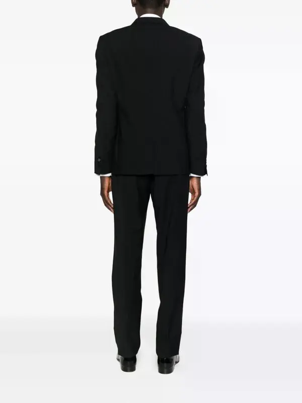 Tagliatore Double-breasted Peak-lapel Suit - Black