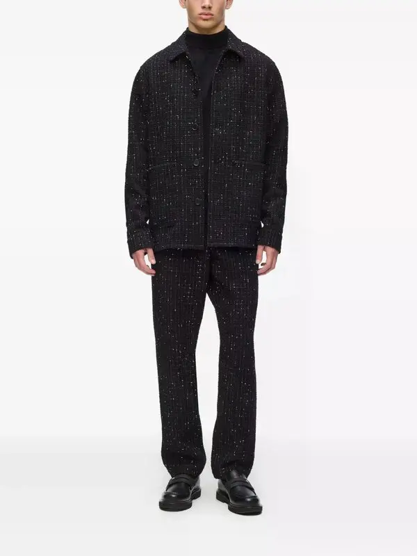 Karl Lagerfeld Notched Tweed Shirt