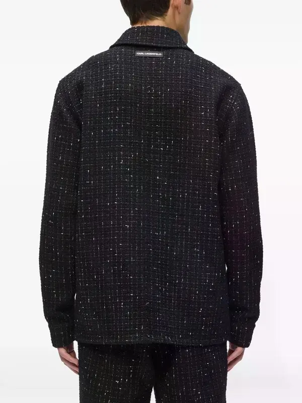 Karl Lagerfeld Notched Tweed Shirt
