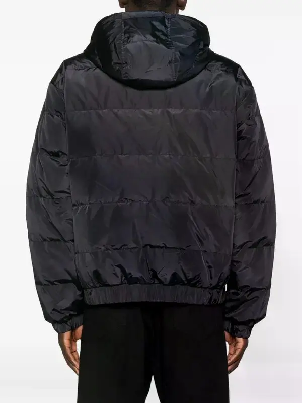 Versace Quilted Hooded Zip-up Jacket