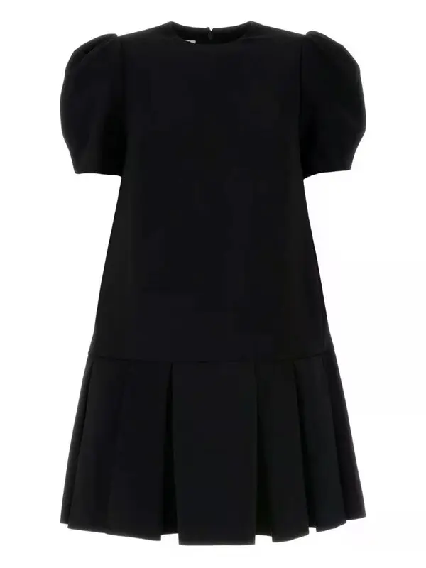 Moschino Puff-sleeve Pleated Mini Dress