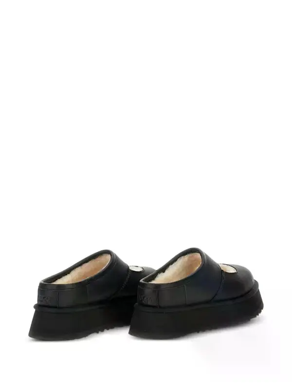 UGG Bea Platform Leather Mules - Black