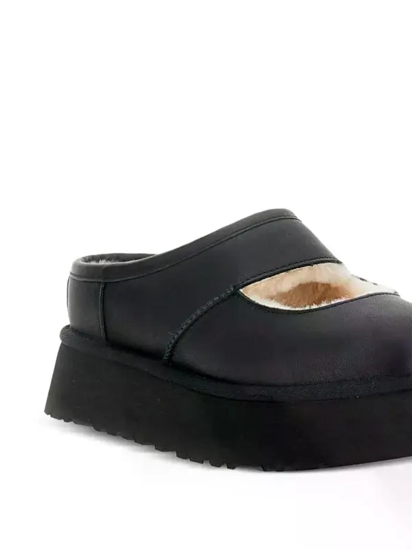 UGG Bea Platform Leather Mules - Black