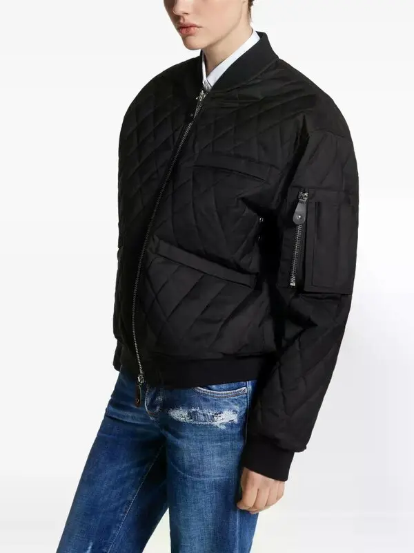 Dsquared2 Quilted Zip-up Bomber Jacket