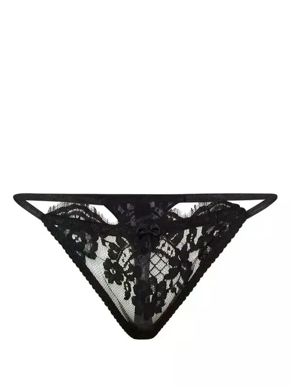 Dsquared2 Lace-pattern Thong - Black
