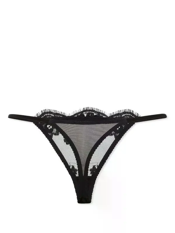Dsquared2 Lace-pattern Thong - Black
