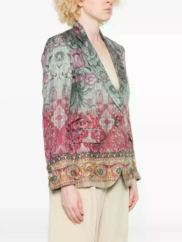 PIERRE-LOUIS MASCIA Floral-print Silk Jacket