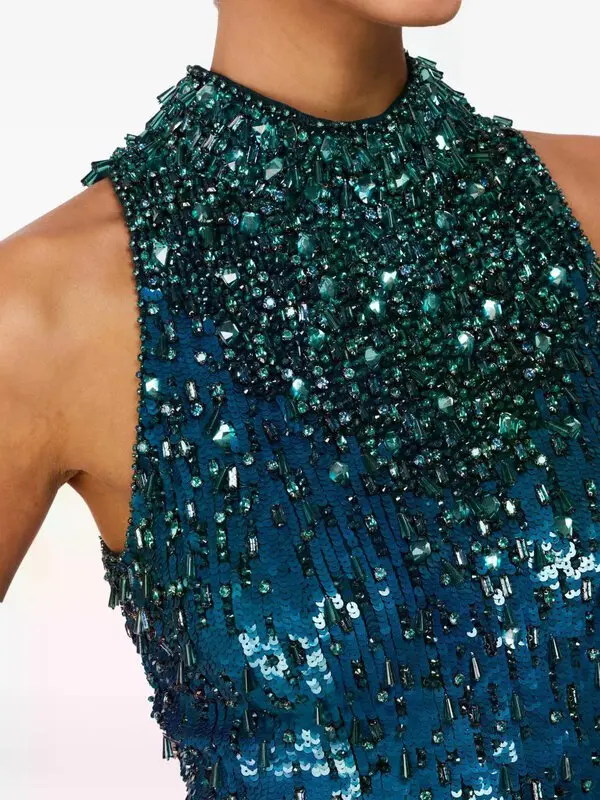 Jenny Packham Sequin-embellished Maxi Dress