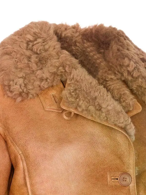 Chloé Shearling-collared Leather Jacket